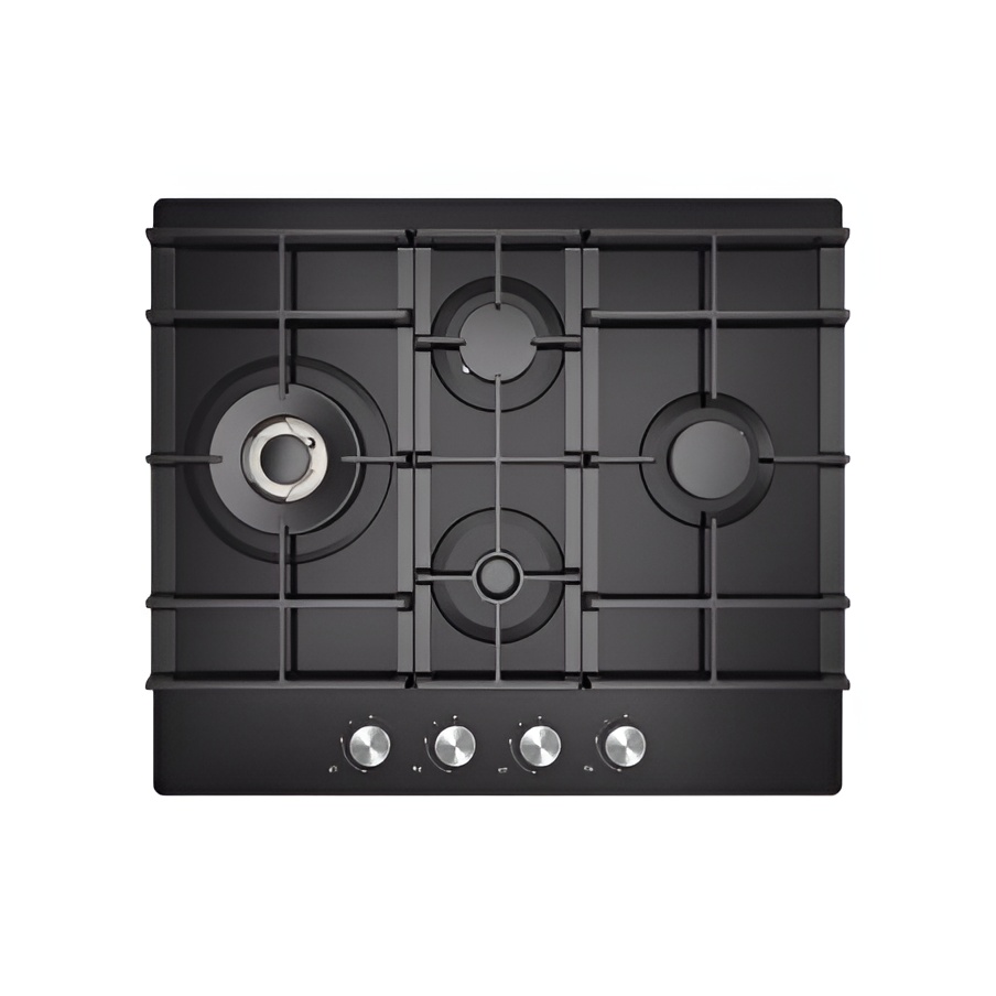 Midea MG60GM097AH1B-CY(60cm) Gas Hob Black Glass - Savvas Eracleous Ltd